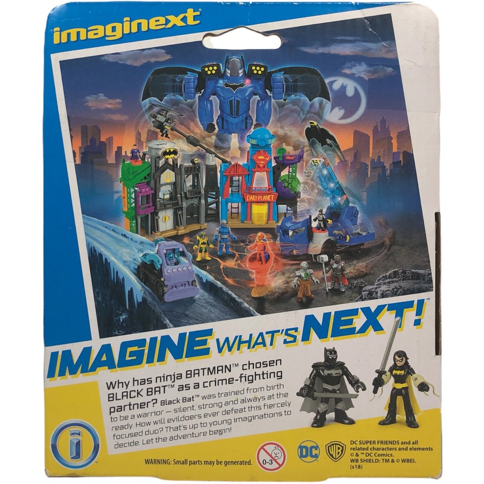 Imaginext DC Super Friends Justice League Black Bat and Ninja Batman ...