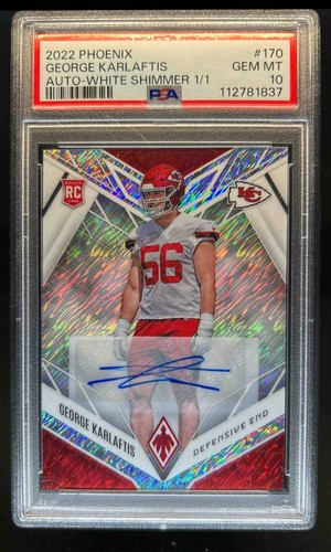 2022 Phoenix George Karlaftis White Shimmer Rookie Autograph Auto #1/1 ...