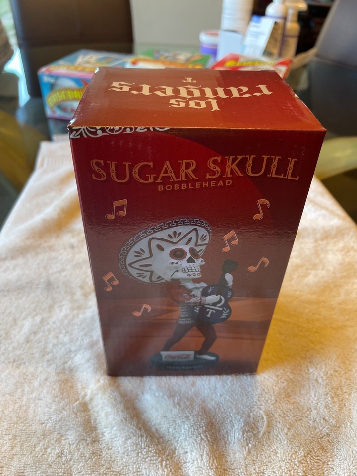 SUGAR SKULL BOBBLEHEAD Texas Rangers Mariachi Hispanic Heritage SGA 09 ...