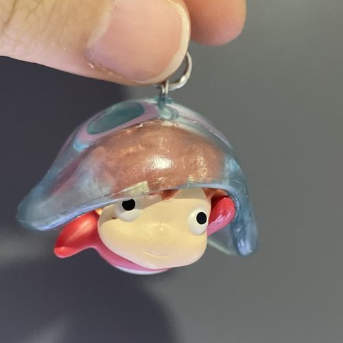 Ponyo and jellyfish - Ponyo by the cliff Keychains STUDIO GHIBLI 1.7x1 ...