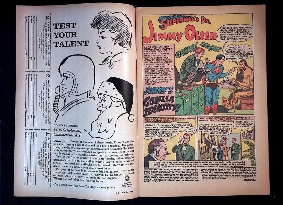 Superman's Pal Jimmy Olsen #49, DC Comics, 1960 CLEAN Fat Boy Curt Swan ...