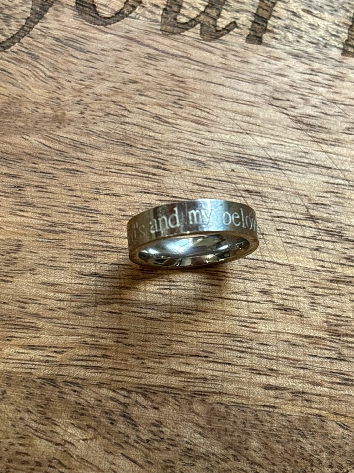 316L Stainless Steel "I am my beloved`s and my beloved is mine" Band ...