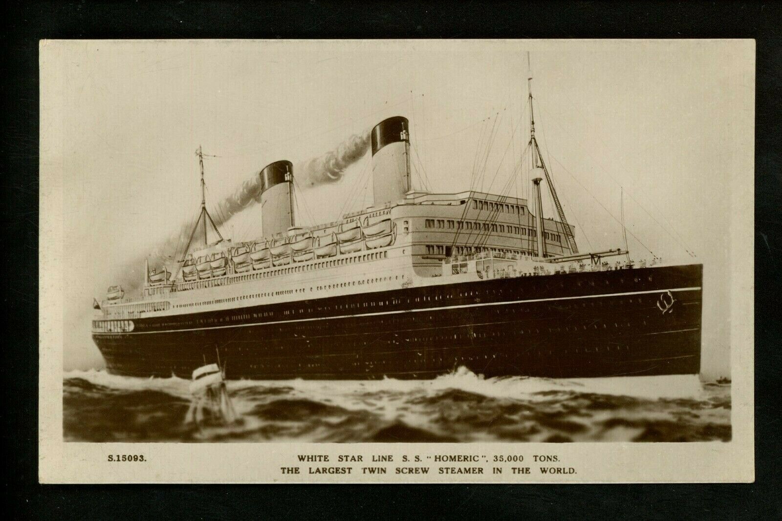 Ship real photo postcard RPPC Ocean Liner SS Homeric White Star Line | eBay