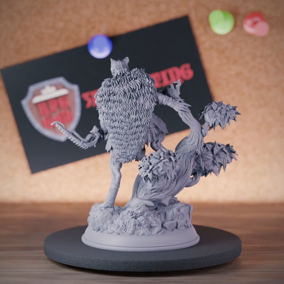 Tabaxi Hunter Miniature Ranger Beastmaster Dungeons and Dragons Mini ...