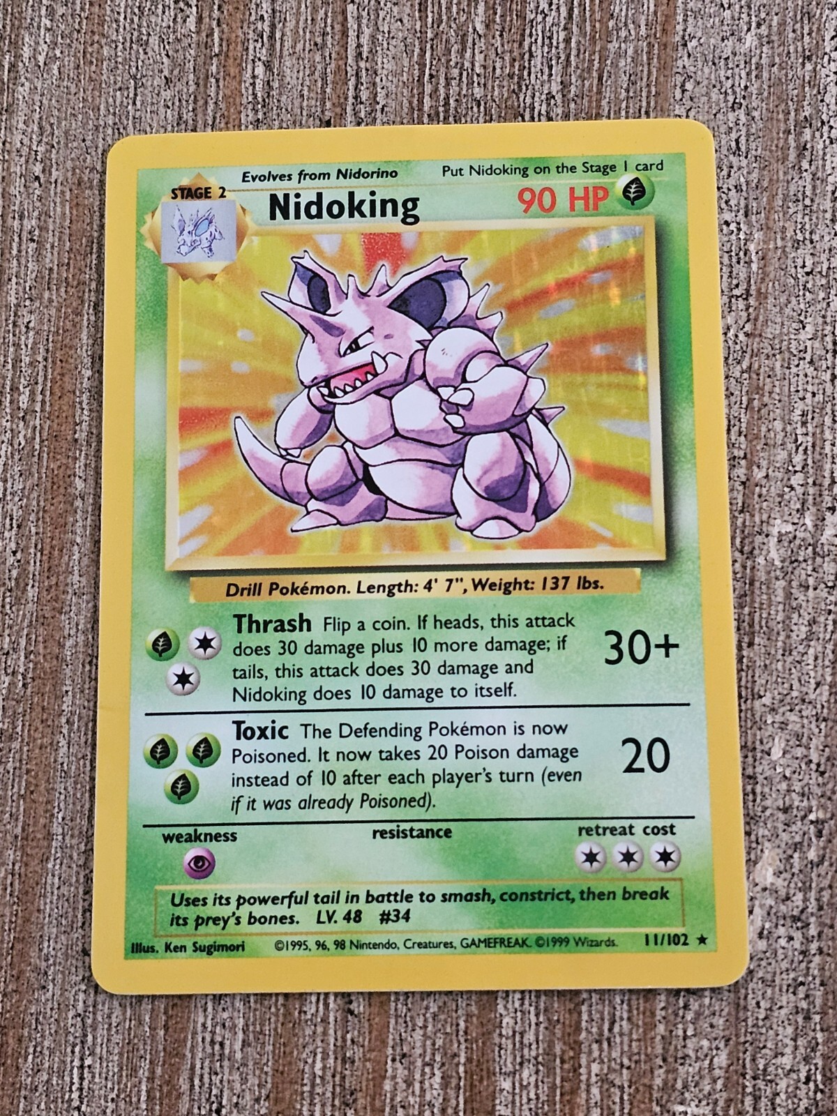Pokémon TCG Nidoking Base Set 11/102 Holo Unlimited Holo Rare | eBay