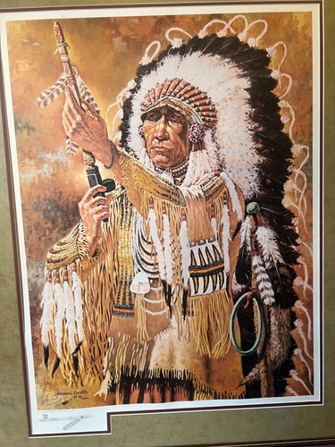 Blackfeet Prayer Pipe Native American print by Michael Gentry | eBay