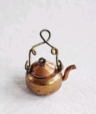 Copper Penny Miniature Teapot Teakettle One Cent 1/2” Dollhouse Charm ...