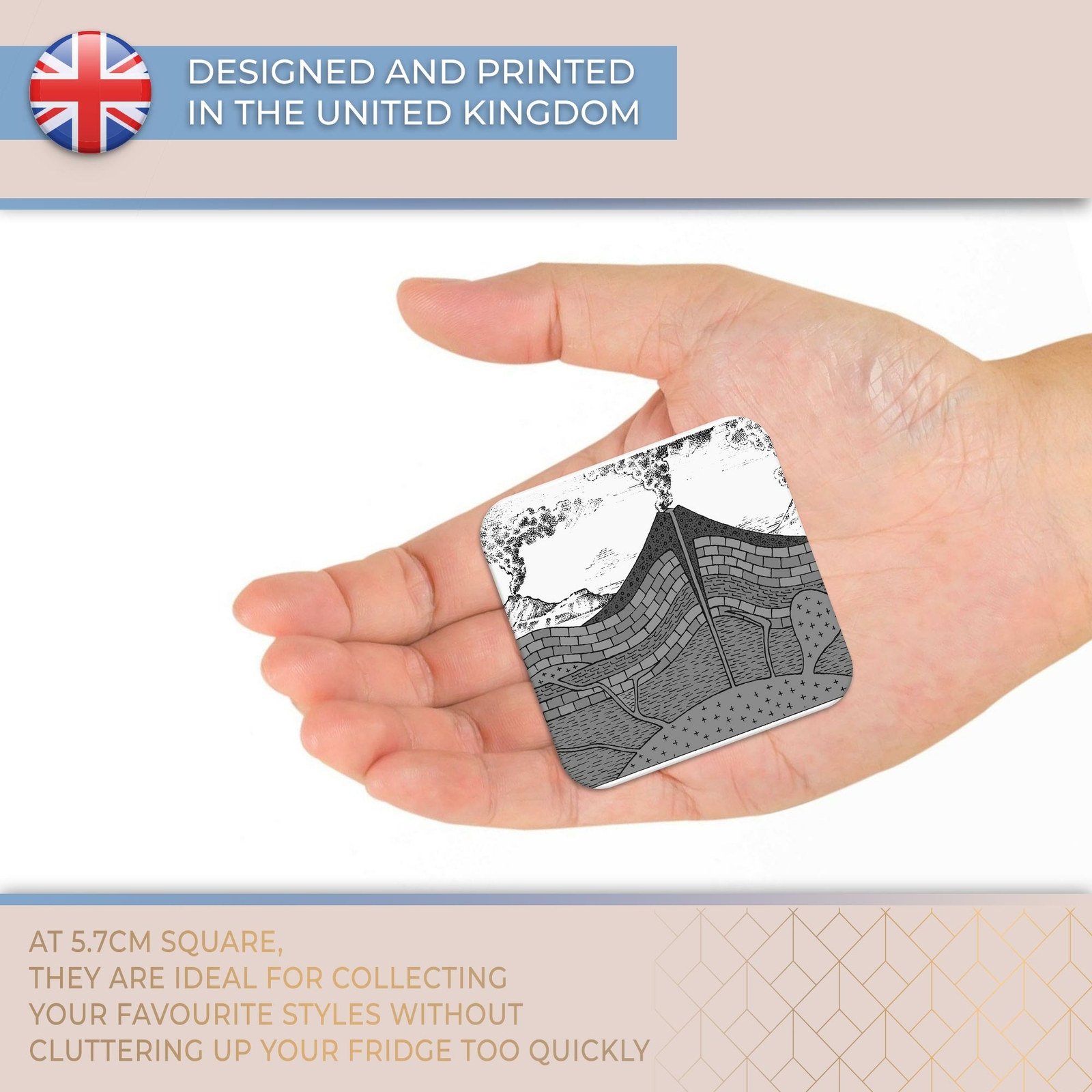 Awesome Fridge Magnet bw - Fun Volcano Diagram Geology #35561 | eBay