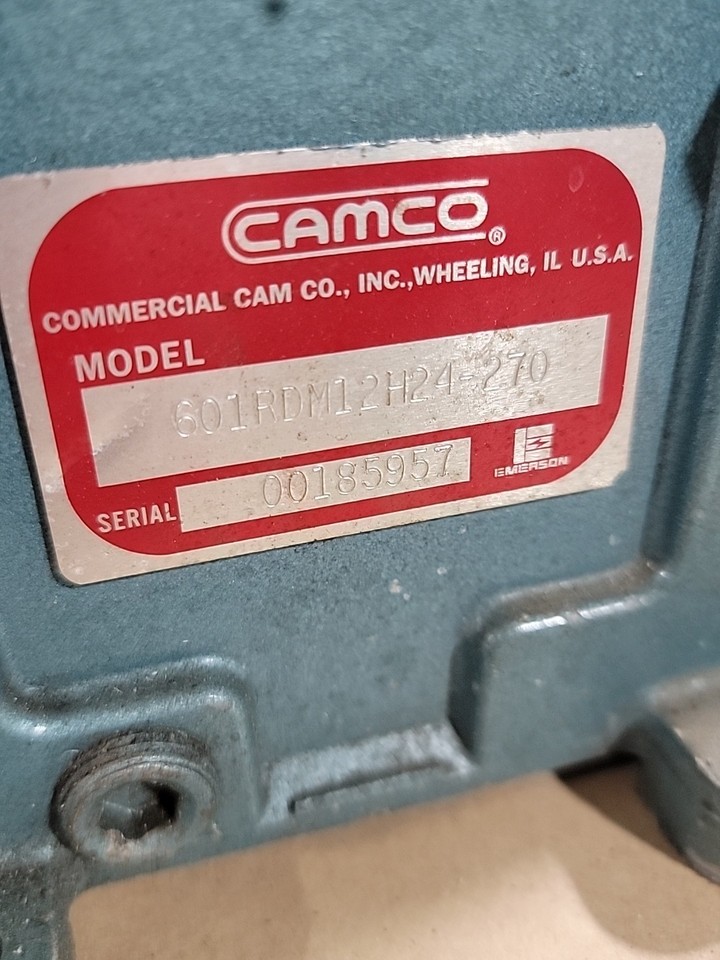 Camco 601RDM12H24-270 Rotary Indexer W/ 180SM Gearbox 30:1 /90V DC ...