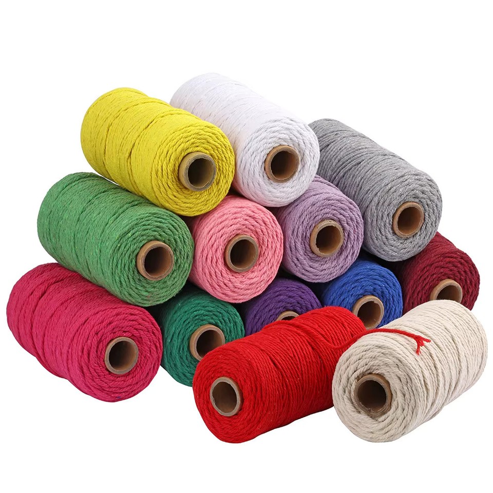 Cotton Rope 2mm 100M Twine Macrame Cord Braided String DIY Crafts | eBay