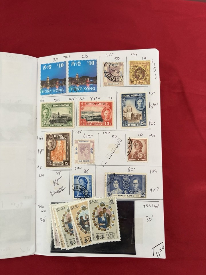 Hong Kong Stamps In Philatelic Society Approval Book Priced To Sell £ ...