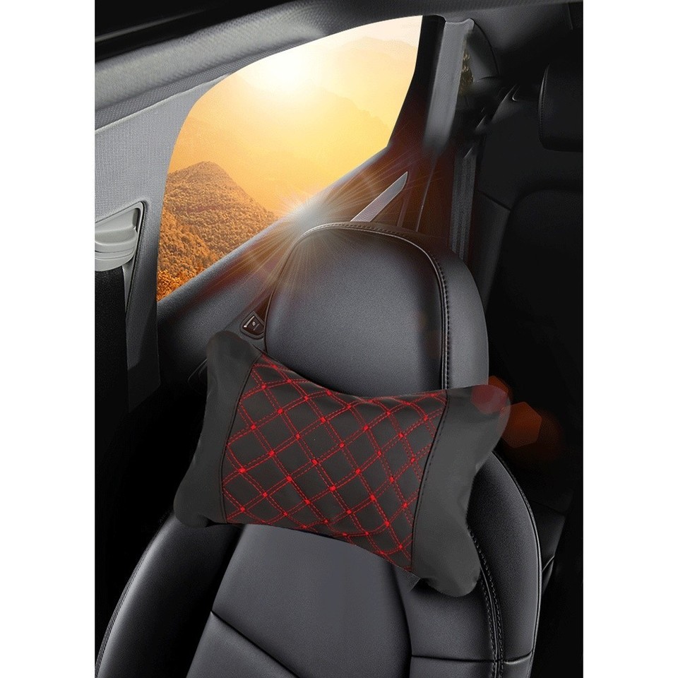 Car Headrest Pillow Ergonomic Head Neck Shoulder Support Reduces ...