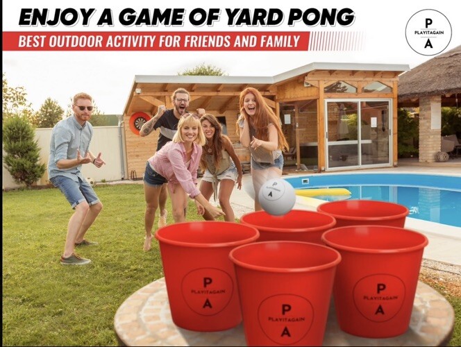Yard Pong Giant Pong Game Set w/ Carry Bag Outdoor & Backyard Game | eBay
