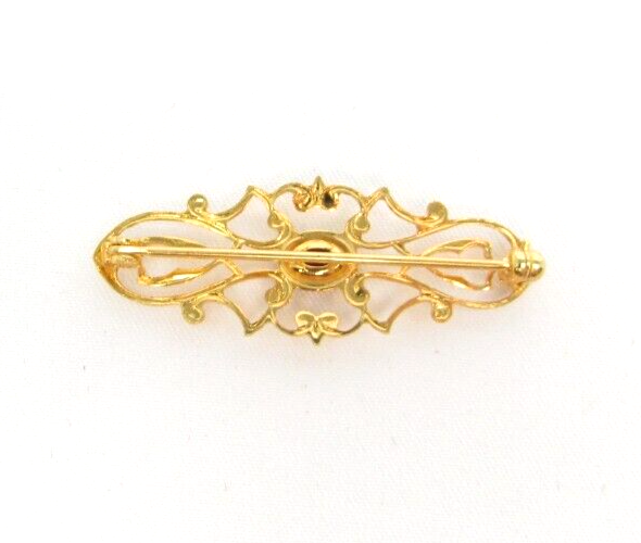 WEH Hayward Brass Brooch Pin with Genuine Garnet Rhinestone | eBay