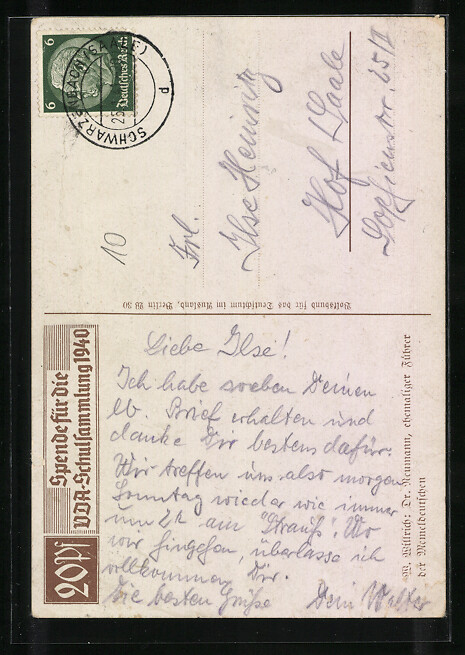 Willrich-AK Dr. Neumann, Pioneer of the Memel Germans, Portrait 1941 | eBay