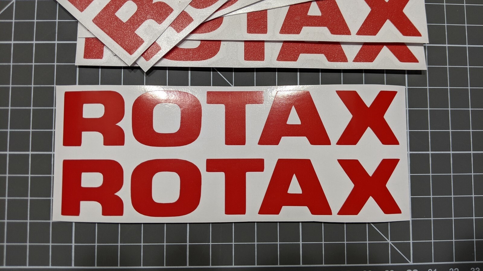 ROTAX STICKERS / GLOSS VINYL DECALS 2 Pack TOOLBOX KARTING 150mm X 29mm ...