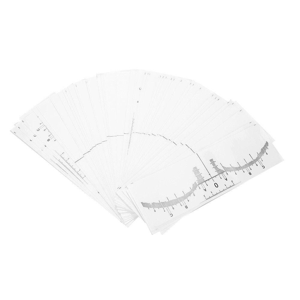 50Pcs Disposable Eyebrow Tattoo Ruler Sticker Microblading Measure Tool ...
