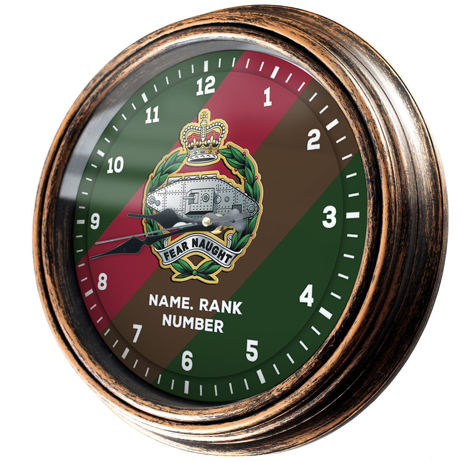 Tank Regiment Clock Personalised Wall Veteran British Military Army ...