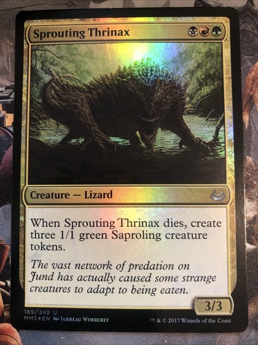 1x Foil Sprouting Thrinax Modern Masters 2017 MTG Magic the Gathering ...