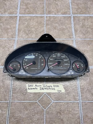 00 01 ACURA INTEGRA GUAGE CLUSTER SPEEDOMETER ODOMETER LS AUTOMATIC ...