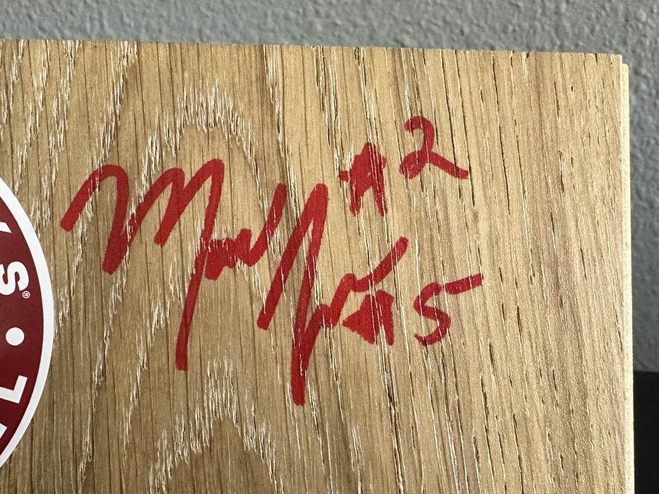 Arkansas Razorbacks Basketball 100 Seasons Floorboard Matt Jones Signed ...