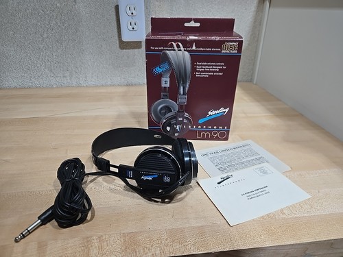Vintage Sterling Radio Headphones Lm90 W/ Original Box Tested New NOS ...