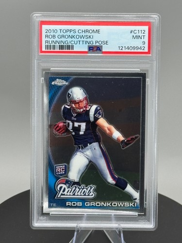 🔥 2010 Topps Chrome Rob Gronkowski RC #C112 PSA 9 MINT Patriots HOF 🔥 ...