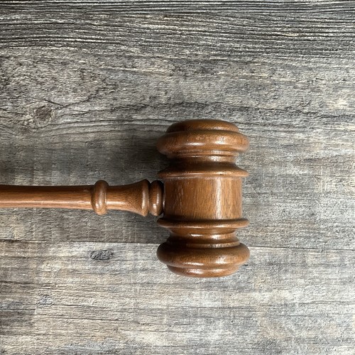 Vintage Solid hard Wood Gavel 10" long desk ornament auction ornate ...