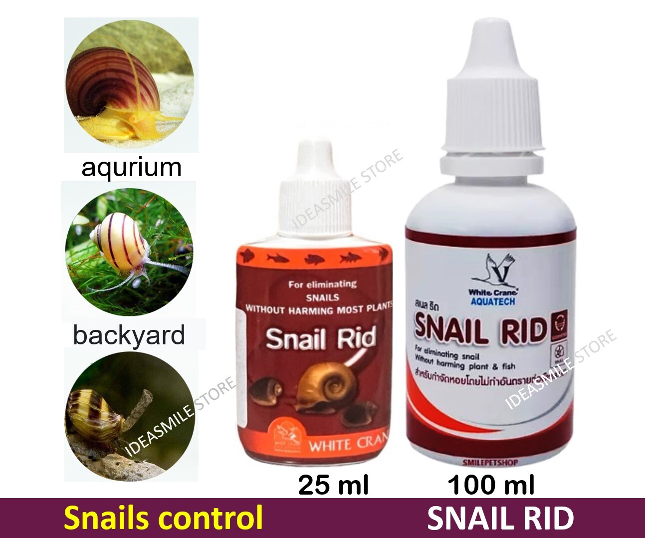 Snail Rid Gets Rid of Snails Infestation Pest Control Aquarium Tank ...