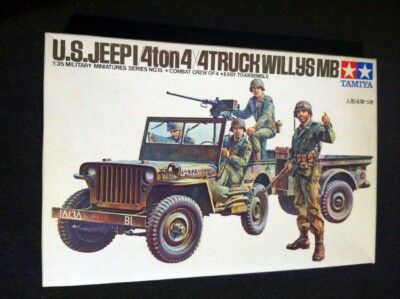 1/35 Tamiya MRC MM115 US Jeep 1/4 Ton 4X4 Truck Willys MB Trailer Crew ...