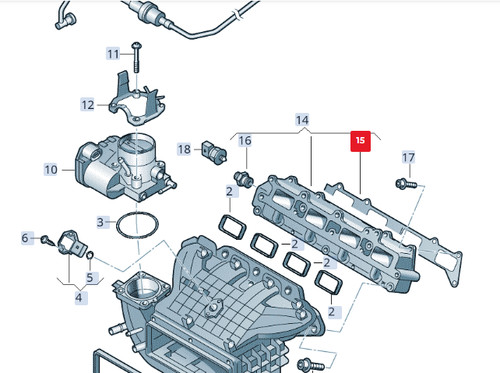 NEW AUDI A1 MK1 INTAKE MANIFOLD GASKET SEAL 03C129717C ORIGINAL | eBay
