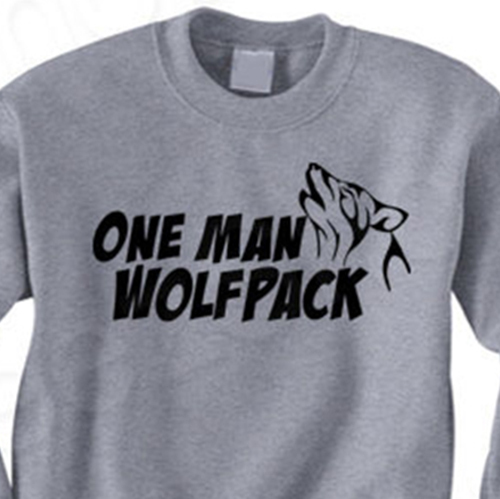 ONE MAN WOLF PACK sweatshirt Funny the Hangover wolfpack alan Sweat ...