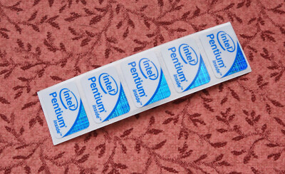 Lot of 50 Intel Pentium Stickers 2009 Version For Desktop 18.5mm x 24mm ...