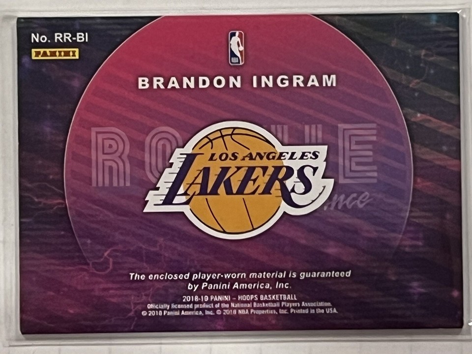 2018-19 NBA Hoops BRANDON INGRAM Rookie Remembrance | Player Worn Relic ...