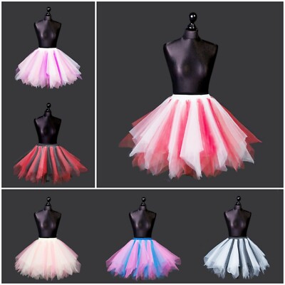 asymmetrische Rock Tütü Tüllrock Ballettrock Tanzrock große Größe bund ...