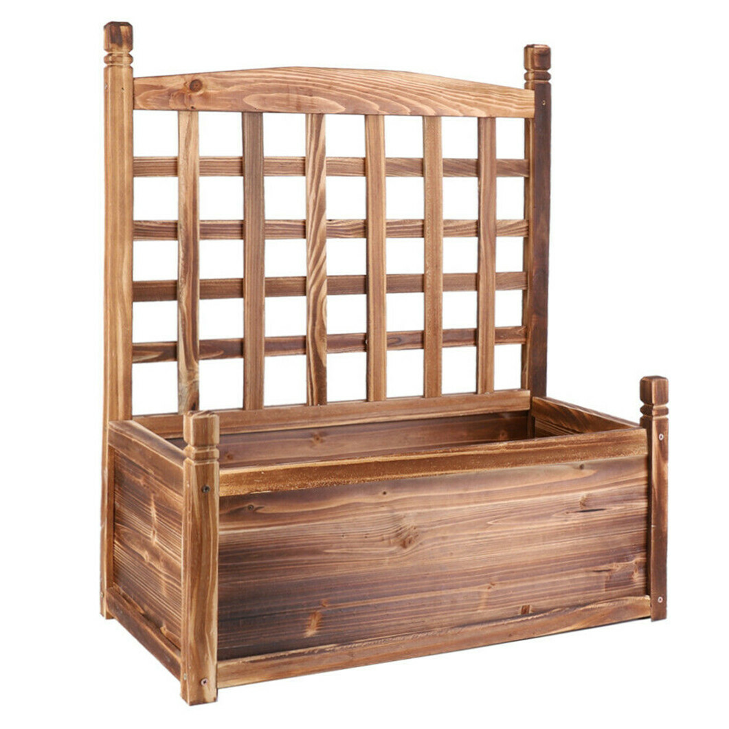 Wood Planter Raised Beds with Trellis 30"/ 45" High Planter Box for ...