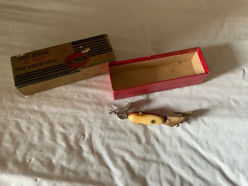 Vintage True Temper Pork Rind Minnow Fishing Lure With Box | eBay