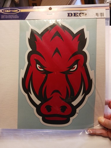 Craftique Arkansas Razorbacks Hogs Auto Decal Sticker 8 X 11 | eBay
