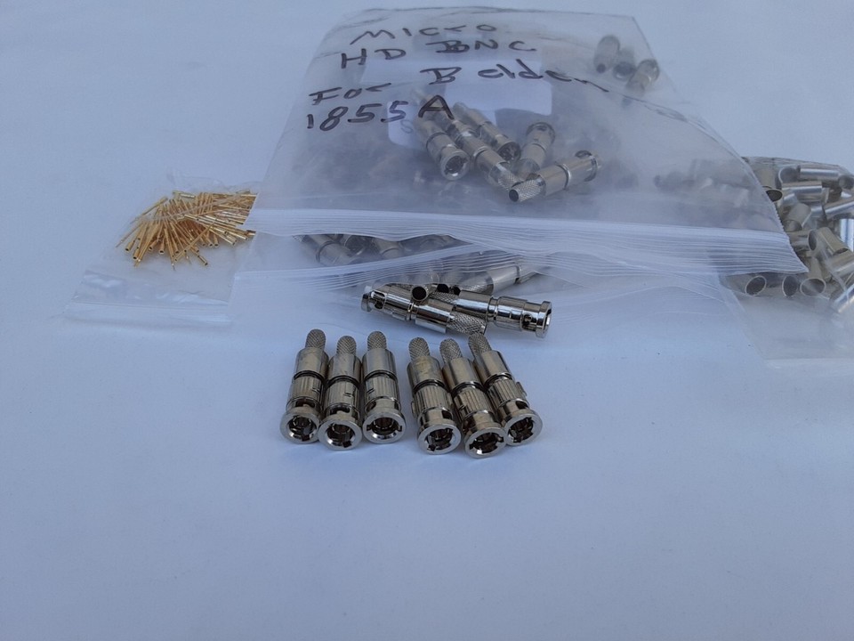 100 pack of Micro BNC HD 75 Ohm for BELDEN 1855A,1865A cable | eBay