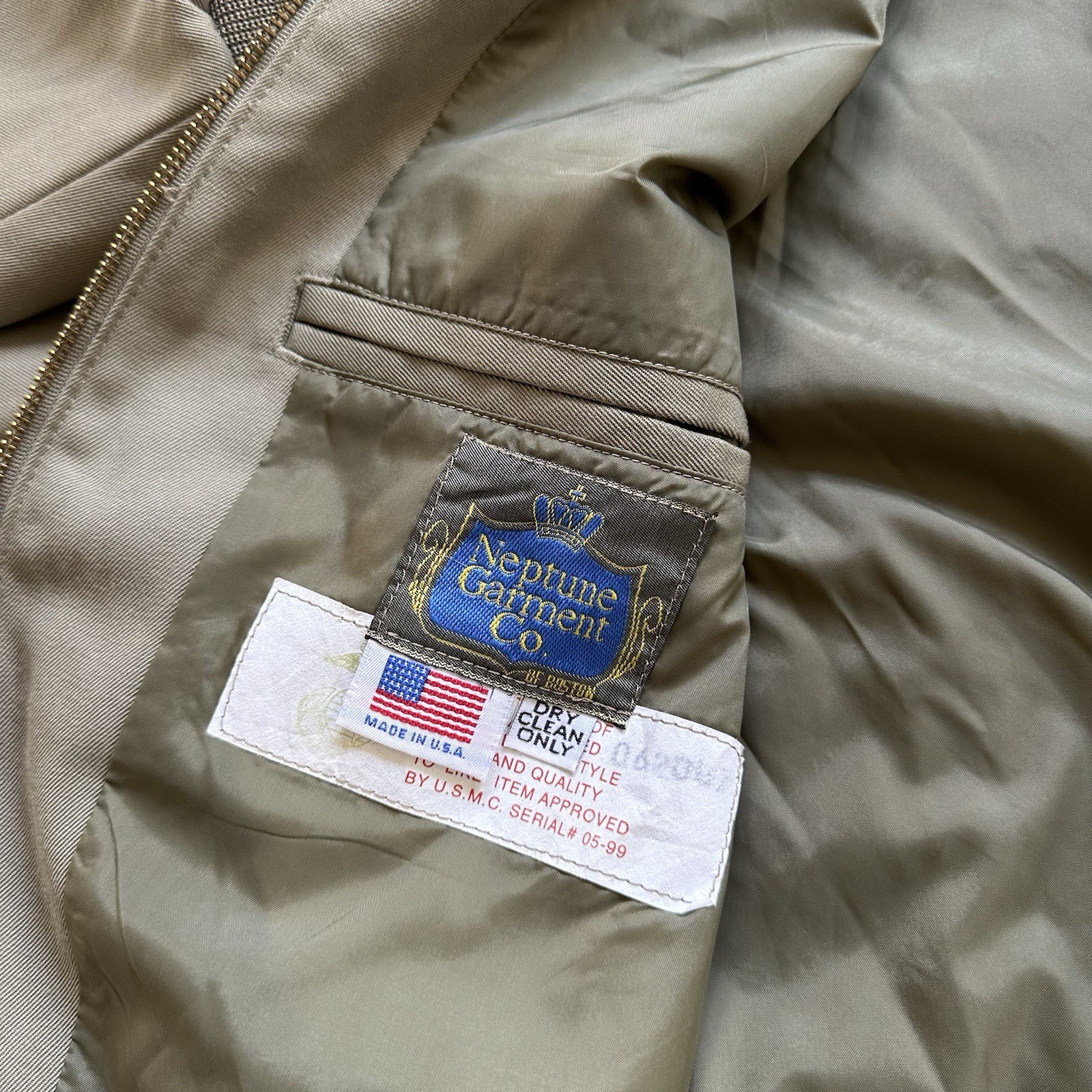 Neptune Garment Co USMC Tanker Jacket Mens 48 R Beige… - Gem