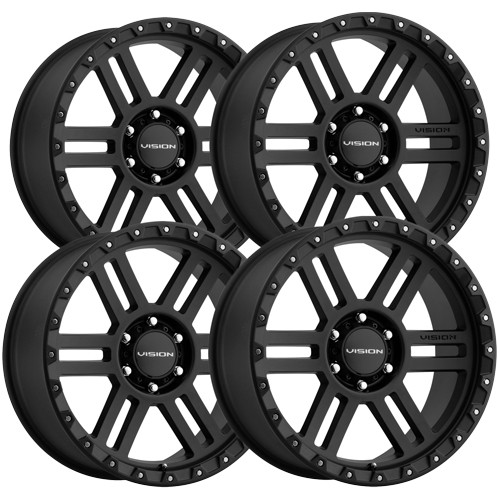 (Set of 4) Vision 354 Manx 2 20x9 5x5.5" -12mm Satin Black Wheels Rims ...