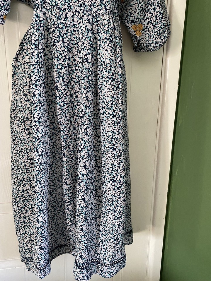 EXQUISITE MONSOON BOHO GYPSY FESTIVAL HOLIDAY MIDI DRESS SIZE L 14/16 ...