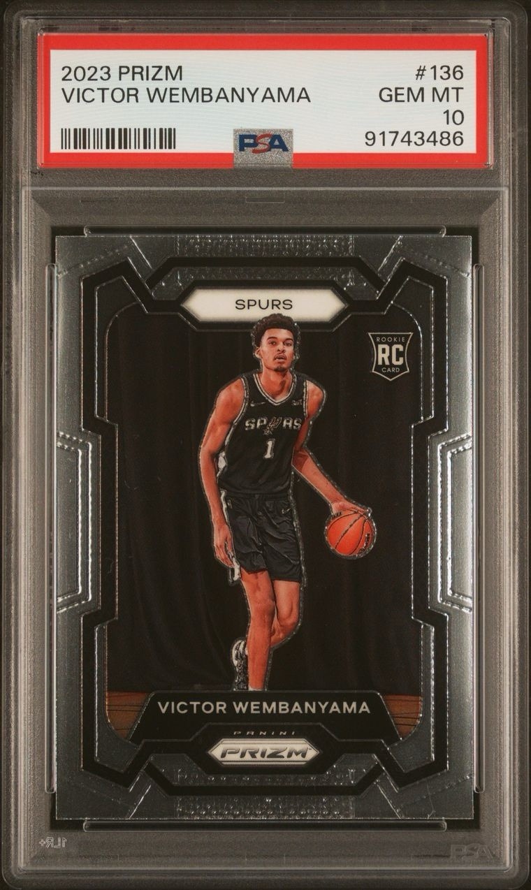 Victor Wembanyama 2023 Prizm Base Rookie PSA 10 Gem Mint Spurs Wemby RC ...
