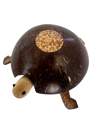 KING COCONUT SHELL TURTLE ORNAMENT Shine Design New | eBay