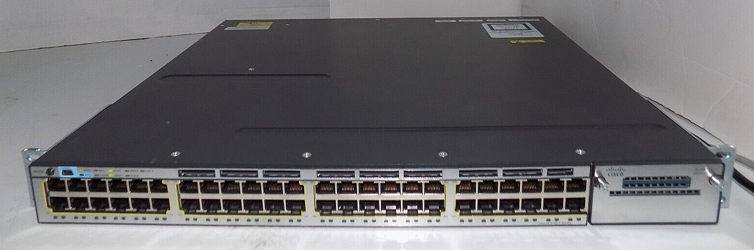 Cisco Catalyst 3750X-48T-S Layer 3 48-PORT MANAGED Switch StackPower ...