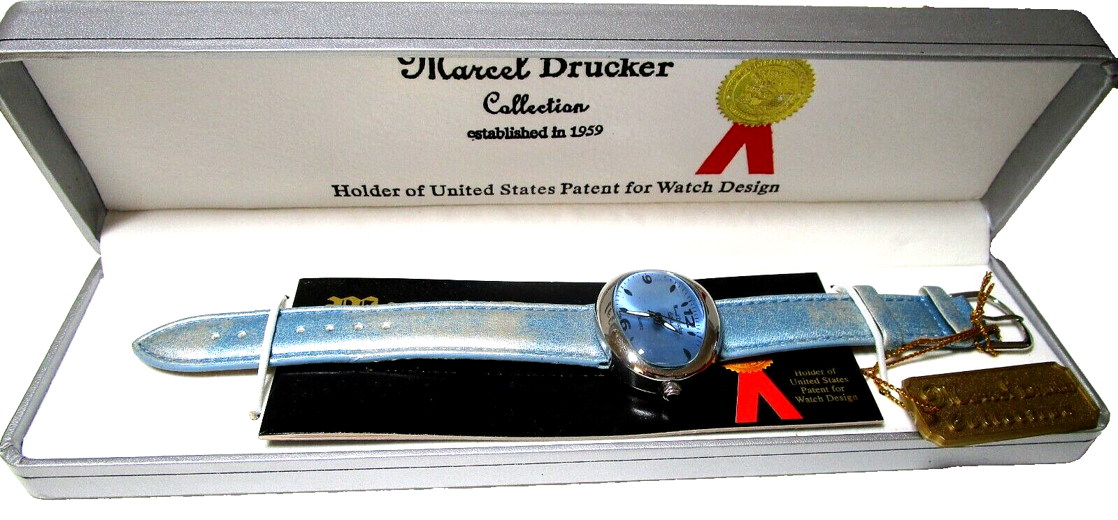 Marcel Drucker Collection Brand New Pearlized Metallic Strap &Watch ...