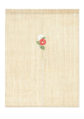 Kyoto Noren Japanese Door Curtain KAMON Flower pattern Red White ...