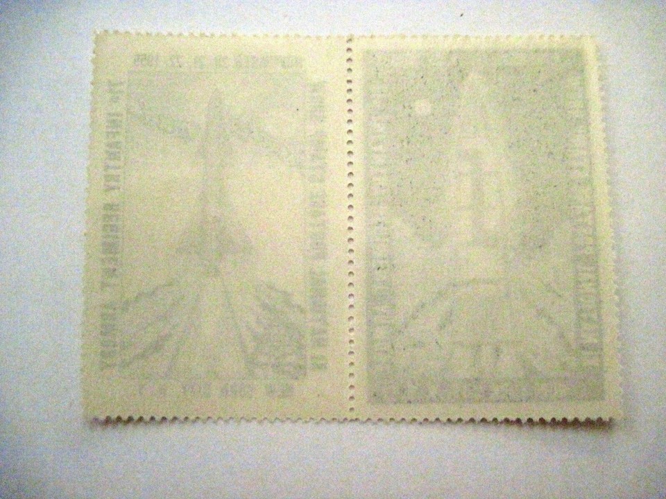 (2) 1959 Stamp Collecting "XI National Postage Stamp Show" w/ Rocket ...