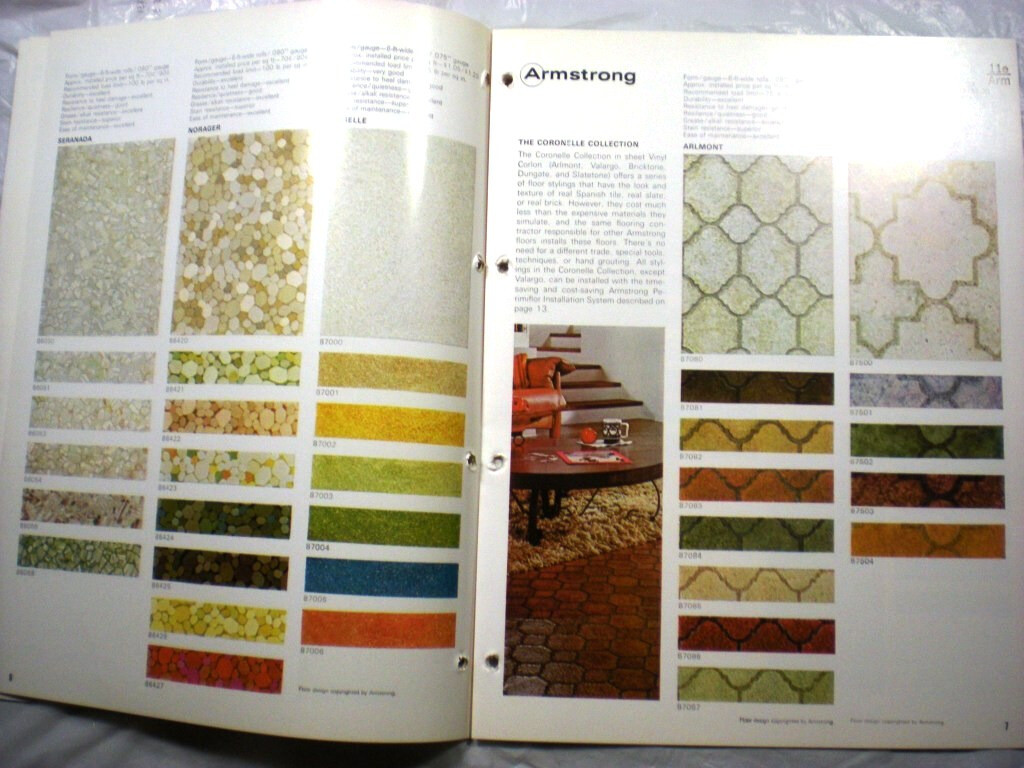 Armstrong VINYL ASBESTOS Excelon Tile Corlon Hydrocord Backing Tile ...