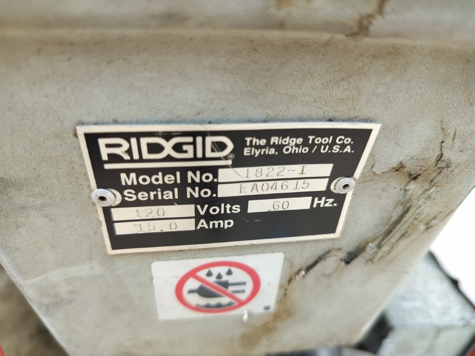 Ridgid 1822-1 Auto Chuck Pipe threader Machine With Dies -115v | eBay